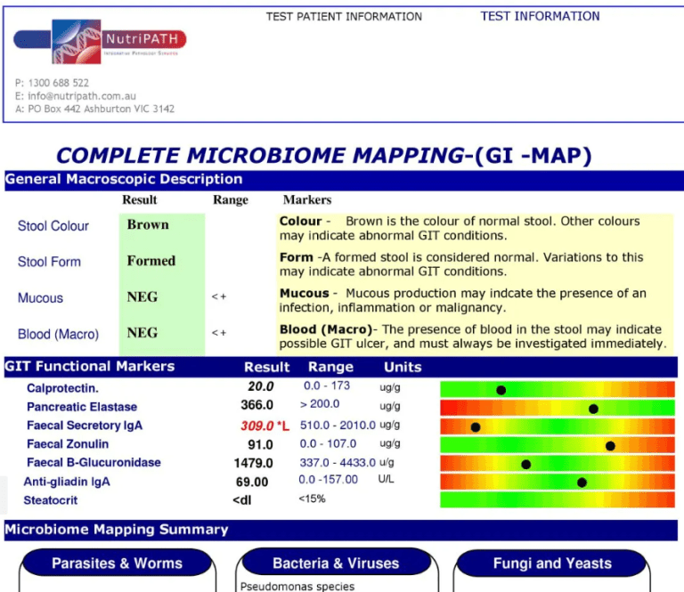 Complete Microbiome GI Map Test Australia - Fairfield Nutrition Shop